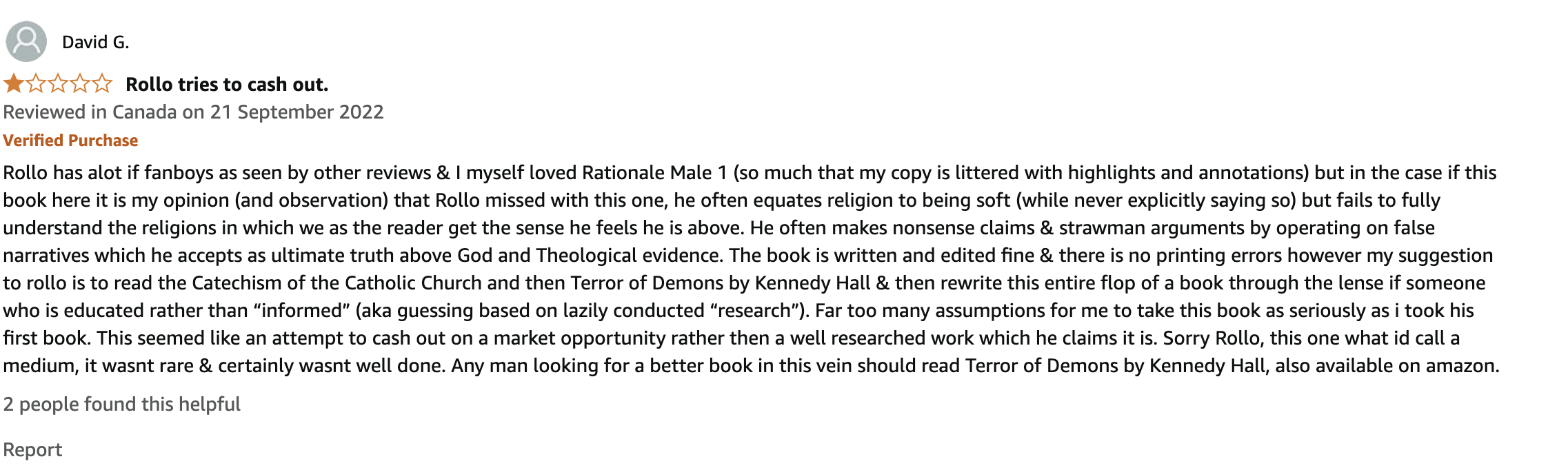 Rollo Tomassi: The Rational Male-Religion (2021) Review – Mindful ...